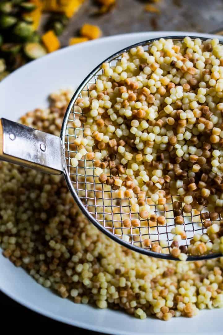 Autumn Fregola Salad - Spoonful of Plants