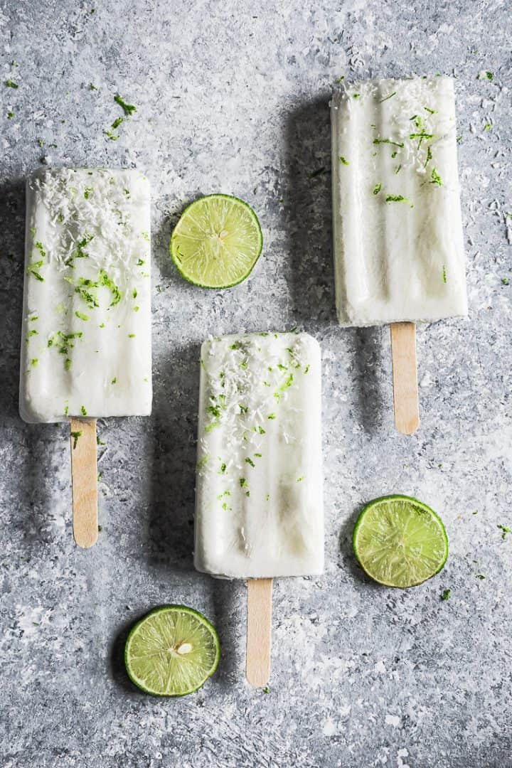 Coconut Key Lime Popsicles - Spoonful of Plants