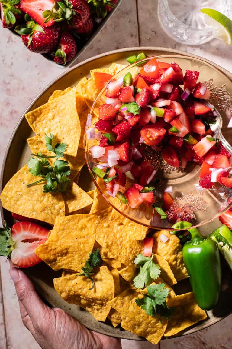Strawberry Jalapeño Salsa - Spoonful of Plants